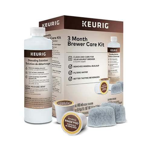 Keurig K-Supreme Single Serve K-Cup Pod Coffee Maker (Black) Bundle with Keurig 3-Month Brewer Maintenance Kit (2 Items)