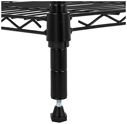 Amazon Basics 4-Shelf Adjustable, Storage Shelving Unit, (200 Pound Loading Capacity per Shelf), Steel Organizer Wire Rack, 13.4"D x 23.2"W x 48"H, Black