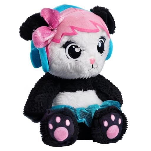 Just Play EK World 7-inch Combo Panda's Sister Coco Plush Stuffed Animal, Blue Skirt and Pink Bow, Kids Toys for Ages 3 Up