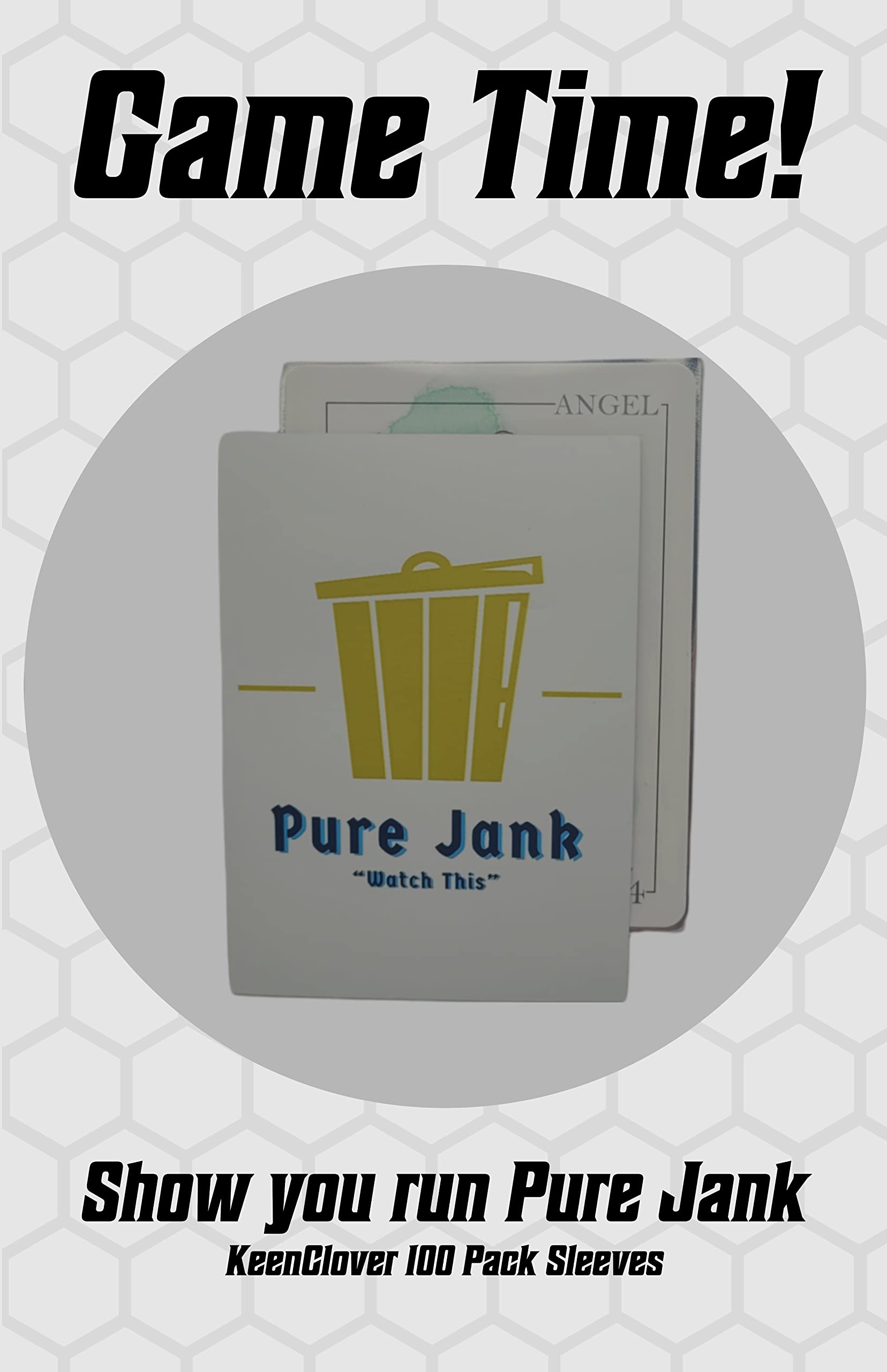 KeenClover Trading Card Sleeves 100 Pack Matte Standard Size, Strong and Thick Pure Jank 66mm x 91mm