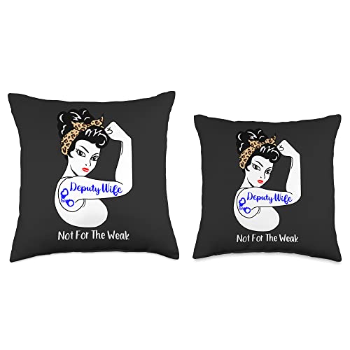 Deputy Family By July Weak Funny Leopard Deputy Wife Throw Pillow, 16x16, Multicolor
