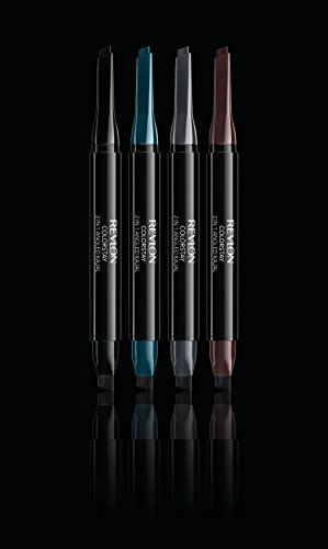 Revlon ColorStay 2-in-1 Angled Kajal Eyeliner, Waterproof Eye Makeup with Smudge Brush for Smokey Eyes, Evergreen (103), 0.01 oz
