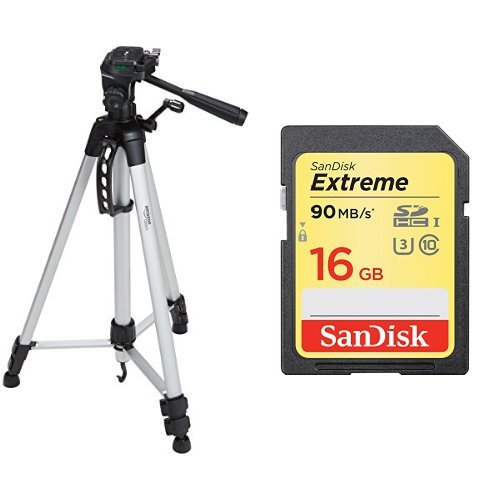 Amazon Basics 60-Inch Lightweight Tripod with SanDisk 16GB Card