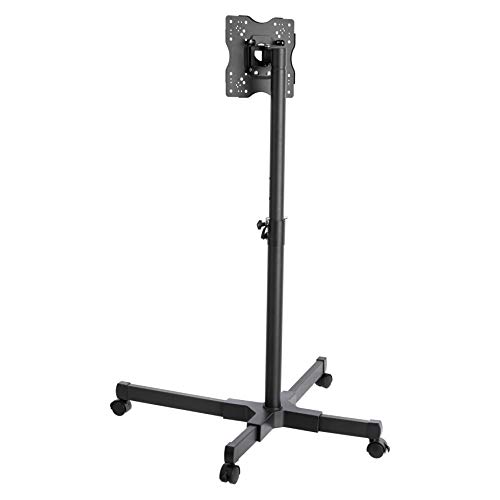 Amazon Basics TV Trolley for 24 - 43" TVs with Swivel Feature, Black
