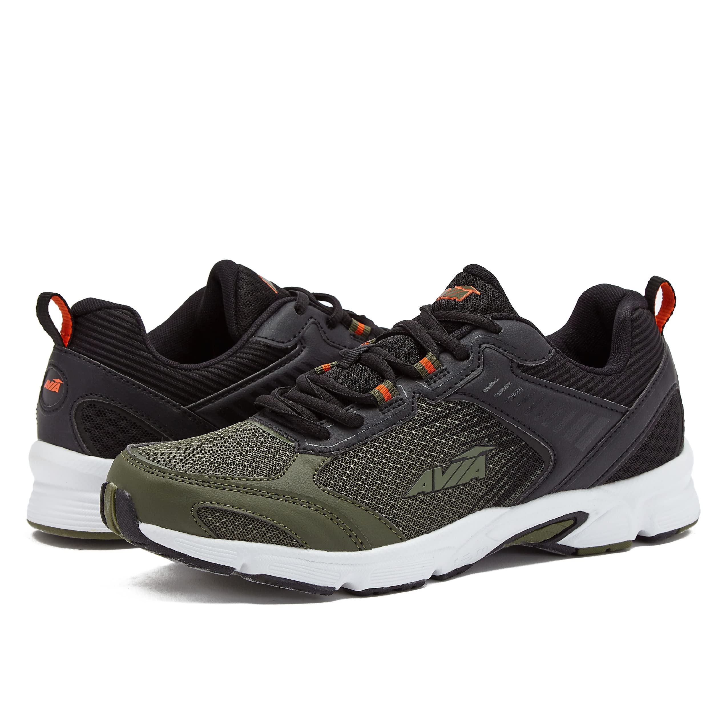 Avia Forte 2.0 Men’s Running Shoes, Lightweight Trail or Running Athletic Sneakers for Men - Black/Silver Grey, 8