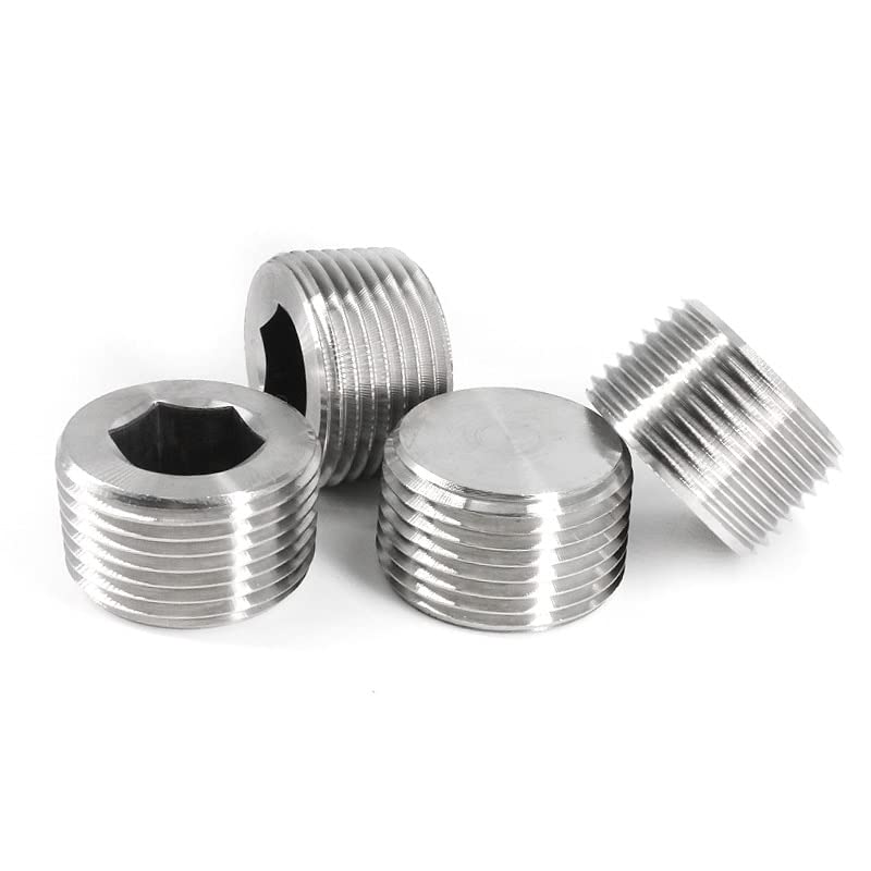 Aurorad 1pc Metric Male Thread 304 Stainless Steel Hex Socket End Cap Inner Hexagon Plug Oil Water Pipe Fitting (Size : M12 x 1.5)
