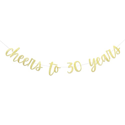 Cheers to 30 Years Banner - Happy 30th Birthday Banner,30th Birthday Banner,30th Birthday Banner for Women/men,30 Birthday Party Decorations Banner,Happy 30th Birthday Banner Party Decorations