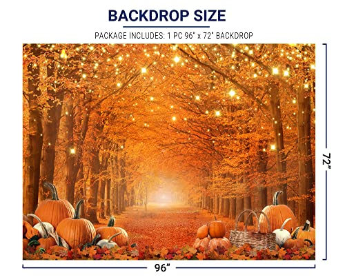 Allenjoy 8 x 6 FT Fall Photography Backdrop Thanksgiving Party Supplies Autumn Pumpkin Friendsgiving Background Decor Photo Booth Props