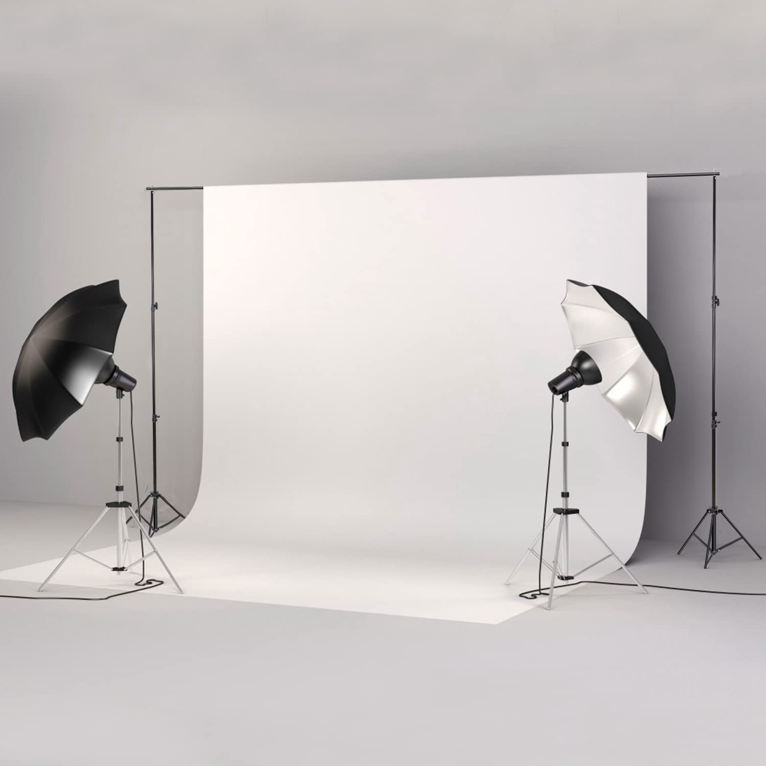 Backdrop Stand Photo Video Studio, 10Ft Wide Adjustable Backdrop Stand, Background Support System Kit with Clamps Carry Bag