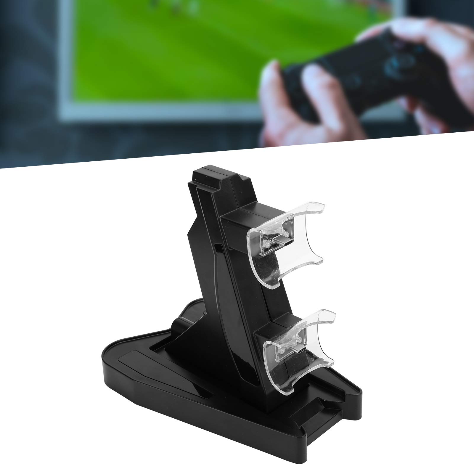 Estink PS5 Controller Dock Station,Gamepad Charger,Gamepad Charging Stand with D-Type Charging Base Dual Induction Controller,Built-in Chip,for PS5 Controller(Black)