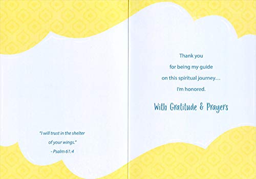 Designer Greetings Yellow with Blue Banner Confirmation Sponsor Thank You Card