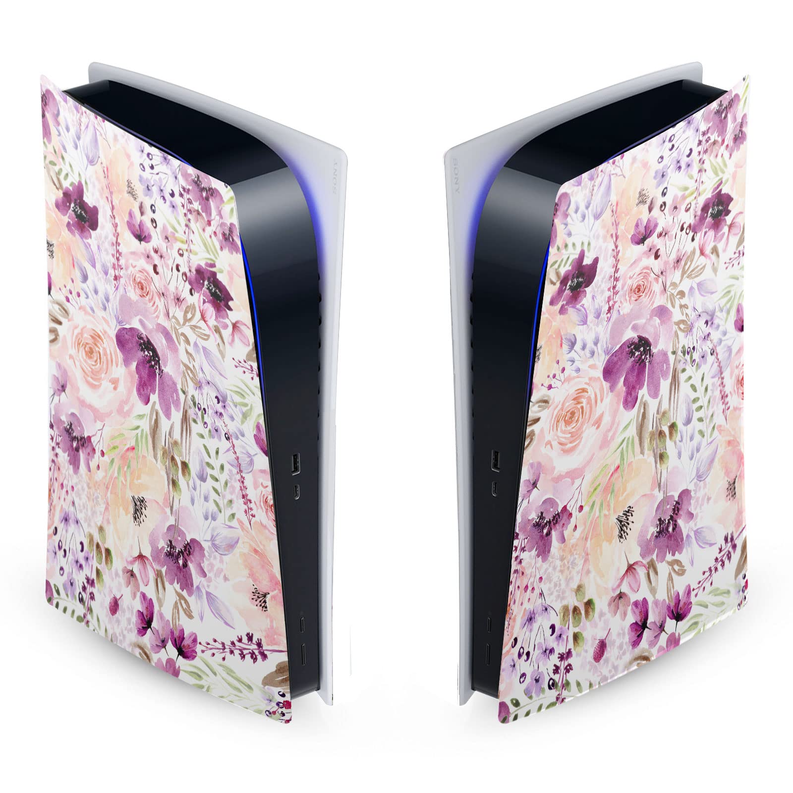 Head Case Designs Officially Licensed Anis Illustration Floral Chaos Art Mix Vinyl Faceplate Sticker Gaming Skin Decal Cover Compatible With Sony PlayStation 5 PS5 Digital Edition Console
