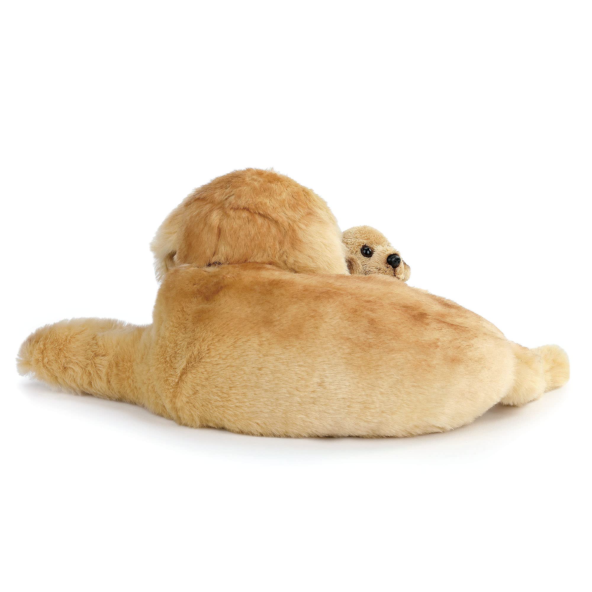 DEMDACO Yellow Lab and Pup Soft Golden 12 inch Plush Fabric Stuffed Figure Toy