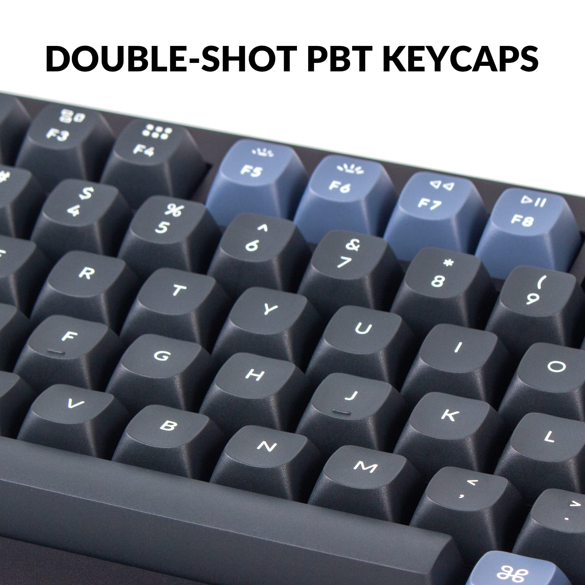 Keychron Q1 Wired Custom Mechanical Keyboard Knob Version, 75% Layout QMK/VIA Programmable with Hot-swappable Gateron G Pro Brown Switch Double Gasket Compatible with Mac Windows Linux - Version 2