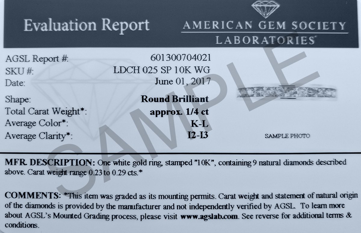 AGS Certified 1/2 Carat TW Channel Set Diamond Band in 10K White Gold
