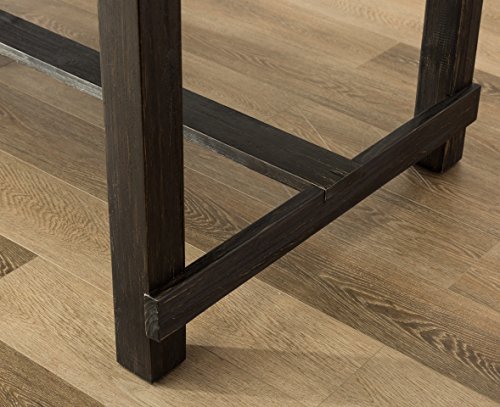 Roundhill Furniture 7 Piece Lotusville Wood Dining Table With Chairs Set, Vintage Brown
