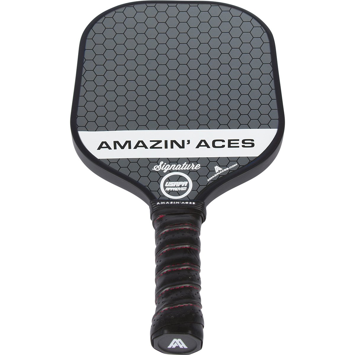 Amazin' Aces Signature Pickleball Single Paddle Blue - 1 USAPA-Approved Pickleball Racket with Graphite Face & Polymer Honeycomb Core, 1 Paddle Cover & 1 Carry Bag