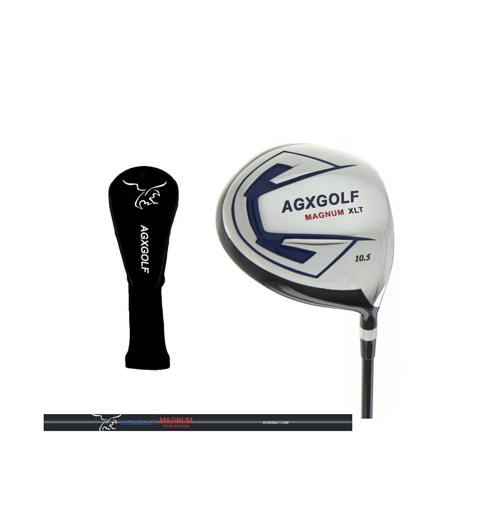 AGXGOLF Magnum Men's EXTRA TALL (+2") Length XT Executive Edition Golf Club Set: Graphite 460cc Dr + Woods + 4, 6, & 8 Irons + Pitching Wedge + Free Putter Right Hand: USA Built