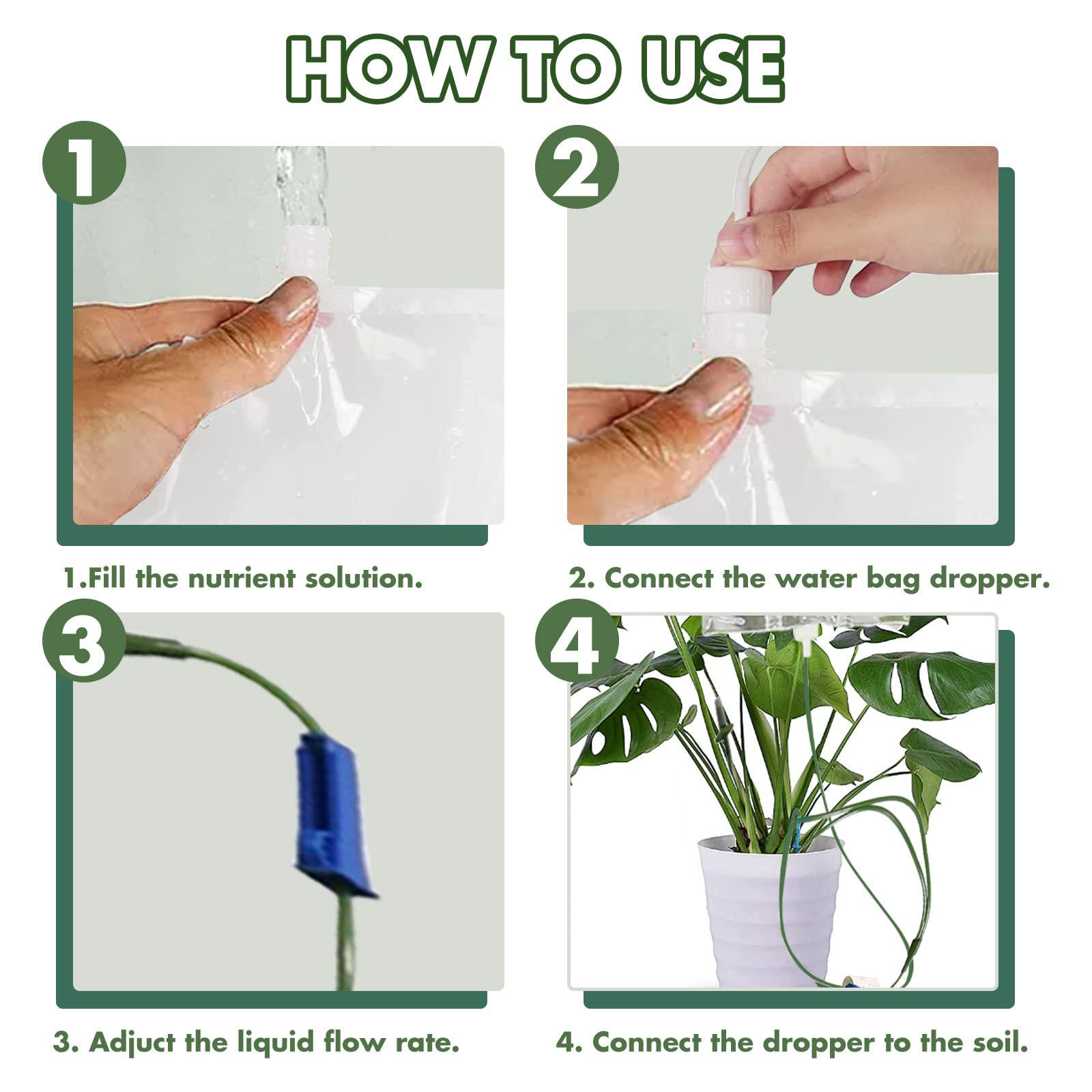 Automatic Plant Waterer for Indoor and Outdoor Plants - Self Watering System with Long Needle Design