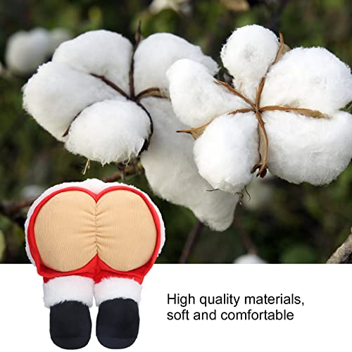 Actaday ZZ0609 Xmas Christmas Cute Butt Throw Pillow Fluffy Santa Claus Butt Appearance Pillow for Neck Support Cushion Travel