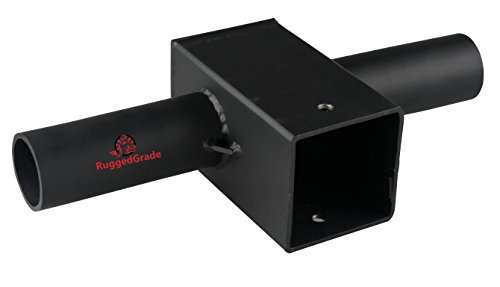 RuggedGrade Double Tenon Adapter for 4 inch Square Pole - Light Pole Adapter for Slip Fit