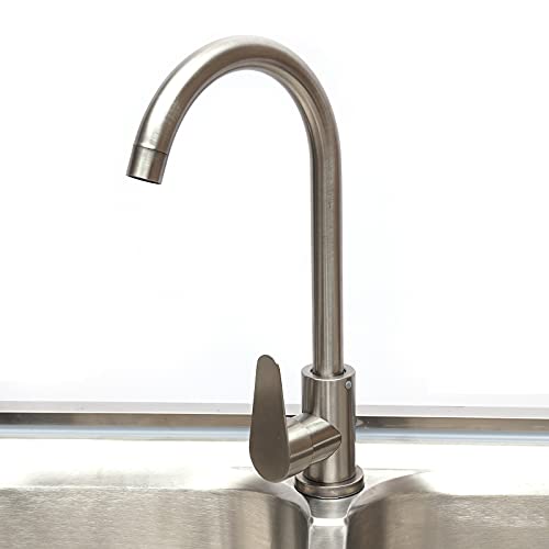 Free Standing Stainless Steel Commercial 2 Compartment Sink, Double Bowl Compartment Workbench Sink with Faucet & Storage Platform for Bar, Restaurant, Kitchen, Hotel, Home, 47.24x31.89x17.72In