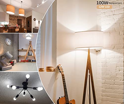 Amazing power 100W Equivalent E26 LED Bulbs, Daylight White Non-Dimmable Medium Screw Base Light Bulbs 6500K, 4-Pack
