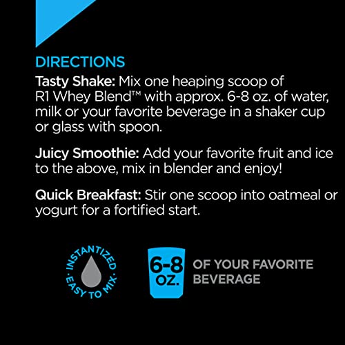 Rule One Proteins Whey Blend - Café Mocha, 24g Fast-Acting Whey Protein Concentrates, Isolates, and Hydrolysates Per Serving, with Naturally Occurring EAAs and BCAAs, 2lbs