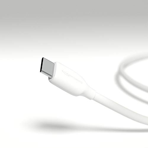 Amazon Basics Fast Charging USB-C to USB-C2.0 Cable (USB-IF Certified), 60W- 6-Foot, White