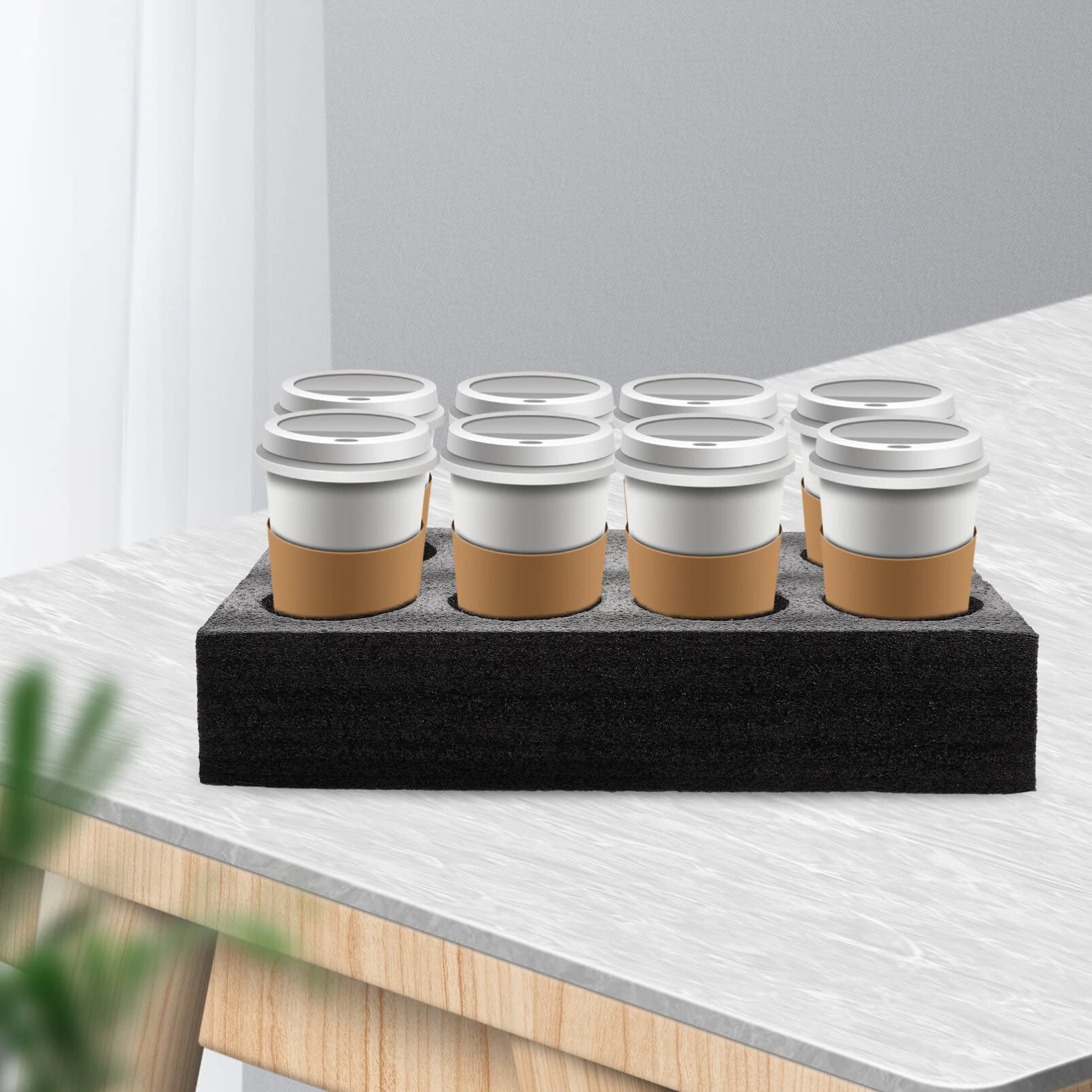 Alipis Milk Tea Cup Holder Coffee Accessories All Purpose Cleaner Beverages Food Supplies Cup Holders for Drinks 4 Cup Trashcan for Tool Cup Fixing Holder Cup Tray Bike re-usable