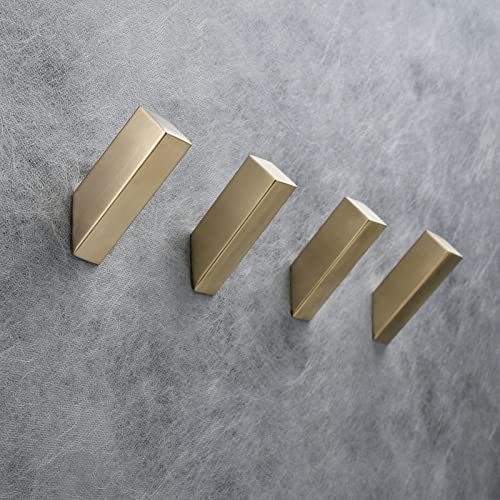 Beelee Brushed Gold Bathroom Towel Hooks 4-Pack Wall Mounted Robe Hooks Heavy Duty Hat Rack Clothes Hanger, Wall Hooks BA9808BG-4