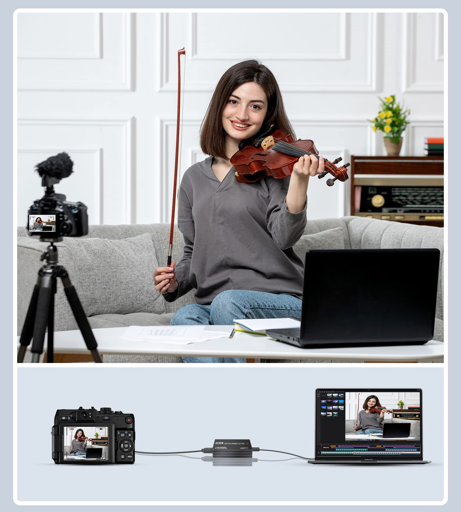 avedio links Upgraded Capture Card for Streaming and Record in 4K, HDMI to USB 3.0 Video Capture Device, Game Capture Card with Microphone 4K HDMI Loop-Out for Nintendo Switch PS4/5/OBS/Camera/PC