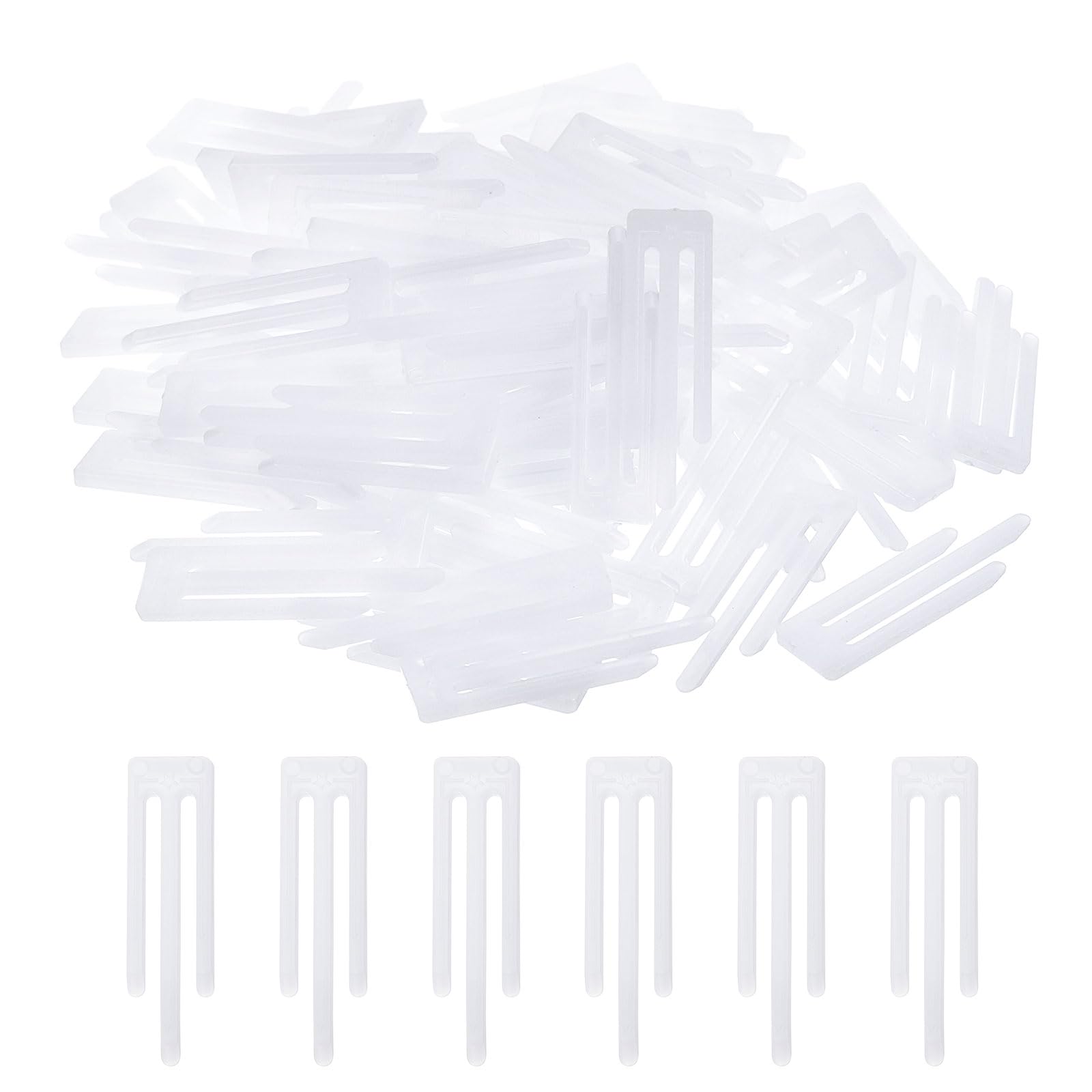 uxcell 300Pcs Shirt Clip Plastic Clothespins, 1.54" Clear Alligator Clips for Folding Ties, Pants, Socks, Garments