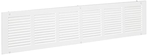 Amazon Basics 1RA3006WH White 30" W X 6β H Return Air Grille Duct Cover for Ceiling and Wall 1 Pack