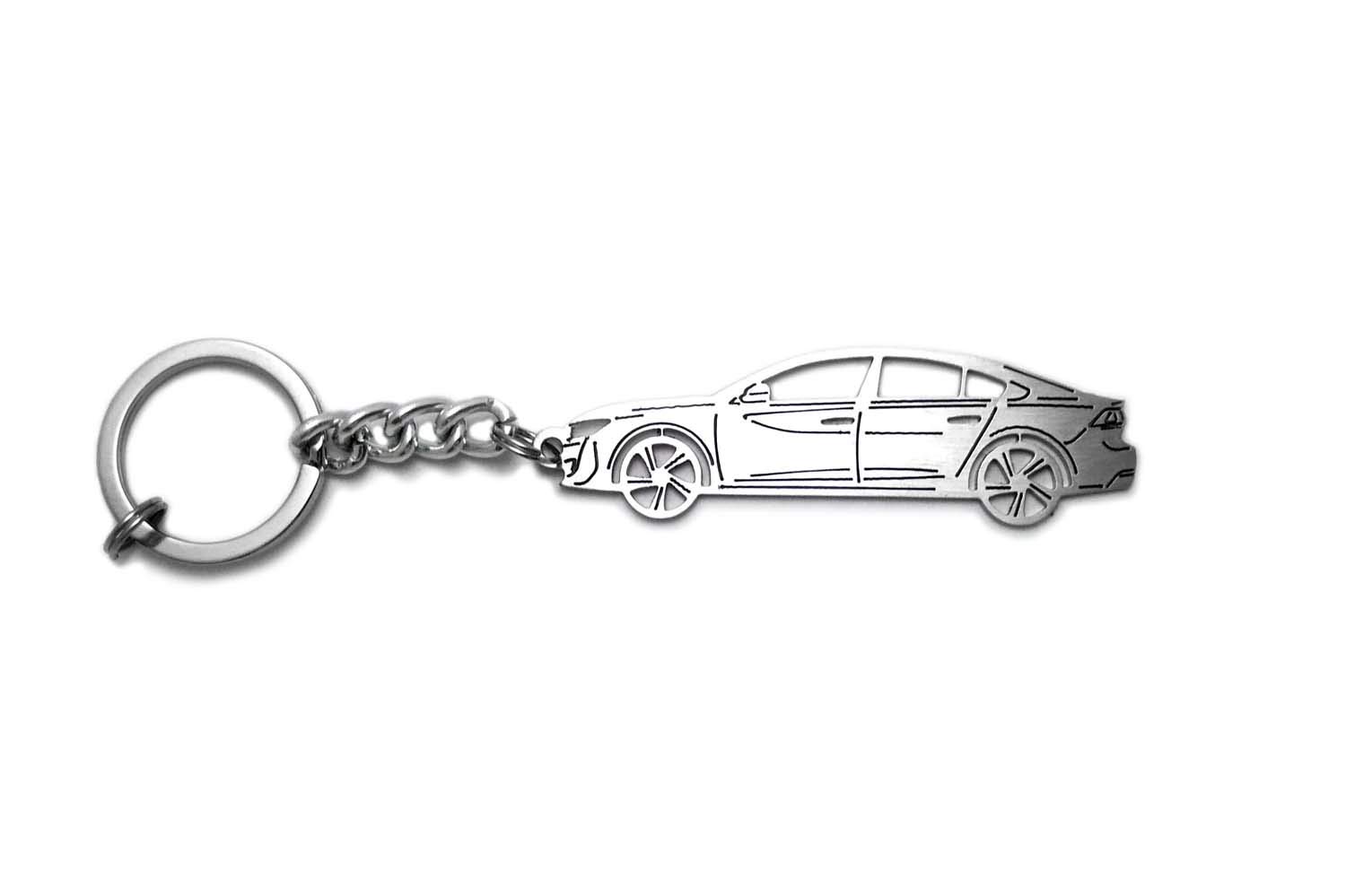 AWA Keychain With Ring For Peugeot 508 II Steel Key Pendant Chain Automobile Gift Car Design Accessories Laser Cut Home Key