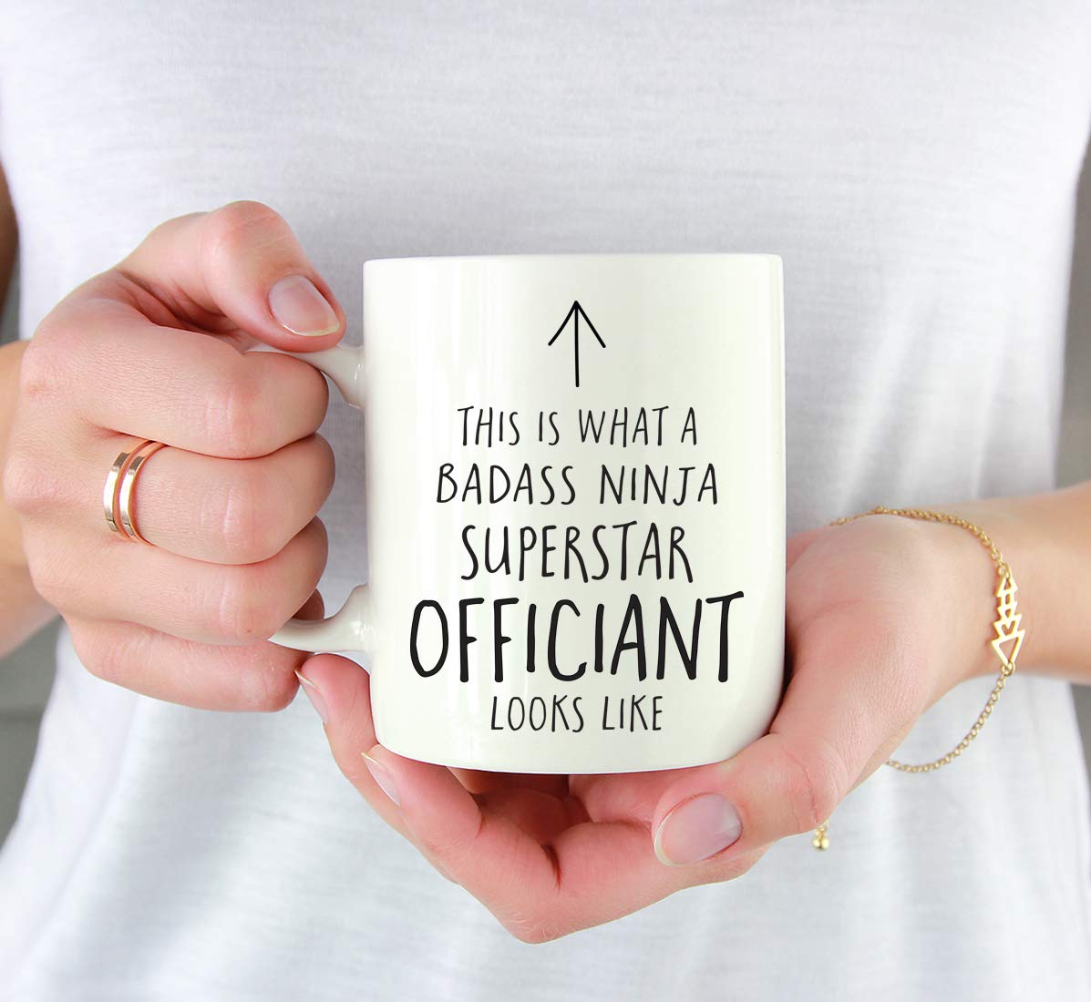 Andaz Press Funny 11oz. Ceramic Coffee Tea Mug Gift, This is What a Badass Ninja Superstar Officiant Looks Like, 1-Pack, Birthday Christmas Gift Ideas