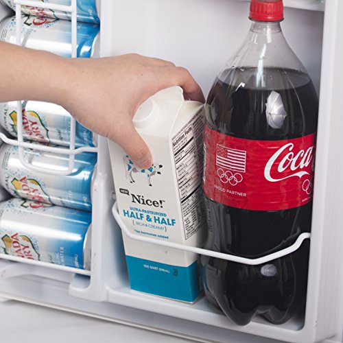 Commercial Cool CCRD32B Compact Double Door Refrigerator with True Freezer, 3.2 Cu. Ft. Mini Fridge, Black
