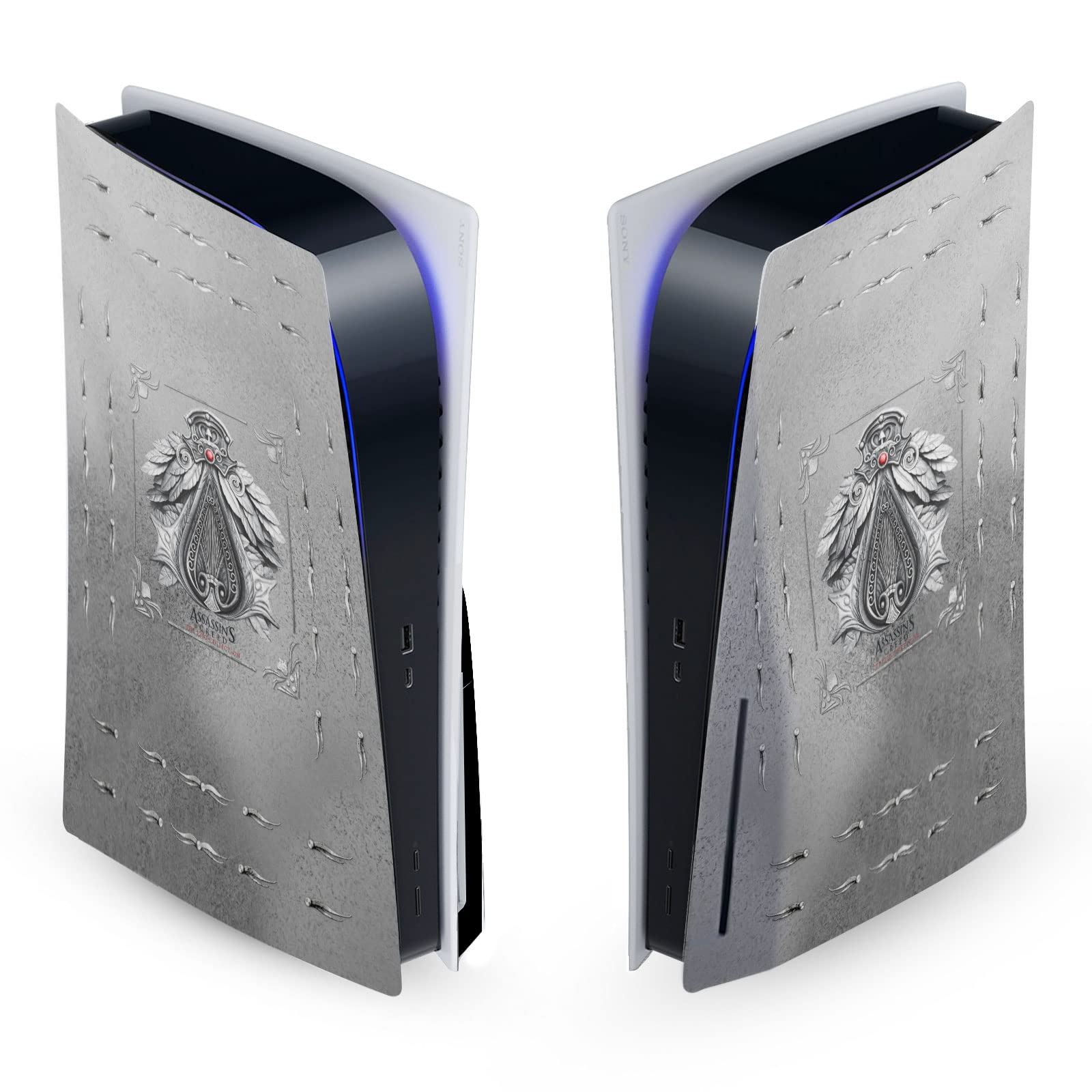 Head Case Designs Officially Licensed Assassin's Creed Belt Crest Brotherhood Graphics Matte Vinyl Faceplate Sticker Gaming Skin Decal Cover Compatible With Sony PlayStation 5 PS5 Disc Edition Console