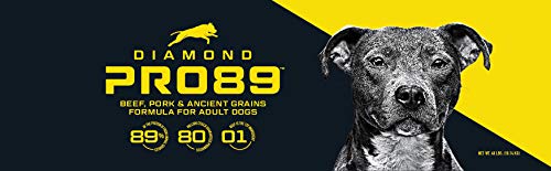 Diamond Pro89 Beef, Pork and Ancient Grains Dry Dog Food Formula with High Protein, Probiotics, and Premium Ingredients