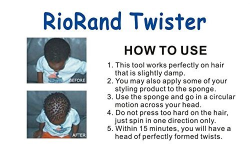 RioRand Hair Sponge Magic Barber Twist Curl Brush Sponge Dreads Locking Afro Coil Comb(Blue 4.5 Inch (Pack of 1)