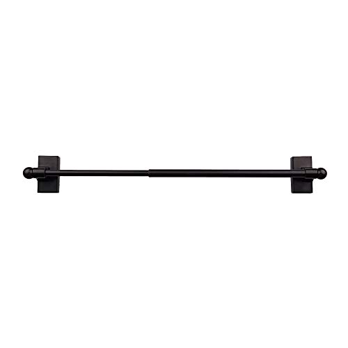 WL.Rocaille Adjustable Magnetic Rods for Mental Appliance, Doors, Windows,16 to 28 Inch/2 Pack/Easy Installation Toilet Towel Bar, Muti-Useful (Black, 2pack)