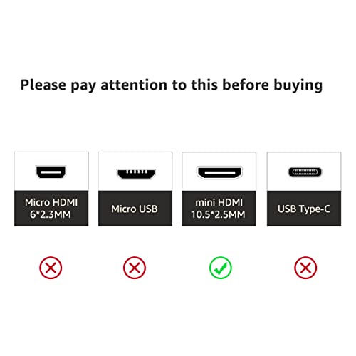 Amazon Basics 10-Pack Mini HDMI to HDMI Adapter Cable, 18Gbps High-Speed, 4K@60Hz, 2160p, 48-Bit Color, Ethernet Ready, 6 Foot, Black