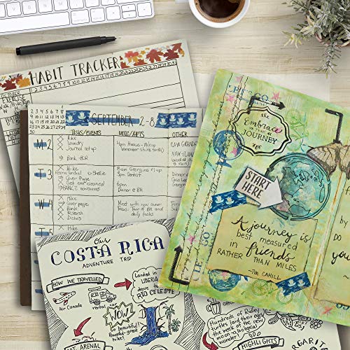 WANDERINGS A5 Leather Travelers Notebook A5 Refillable Travelers Journal, Hand-Crafted Genuine Leather - Perfect for Writing, Poets, Travelers, as a Diary - Blank Inserts - 22 x 15cm, 8.5x6 (A5)