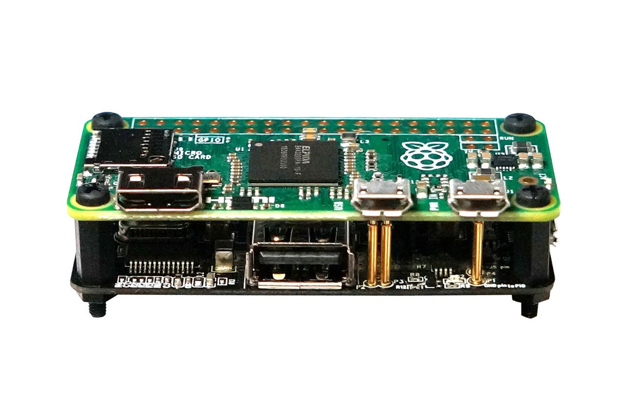 MakerSpot 4-Port Stackable USB Hub HAT for Raspberry Pi Zero V1.3 (with Camera Connector) and Pi Zero W /2W (with Bluetooth & WiFi)