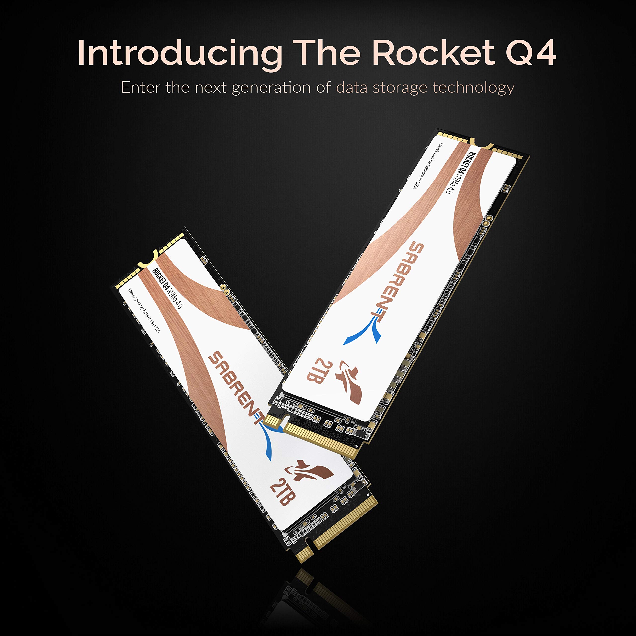 SABRENT 2TB Rocket Q4 NVMe PCIe 4.0 M.2 2280 Internal SSD Maximum Performance Solid State Drive R/W 4800/3600 MB/s (SB-RKTQ4-2TB)