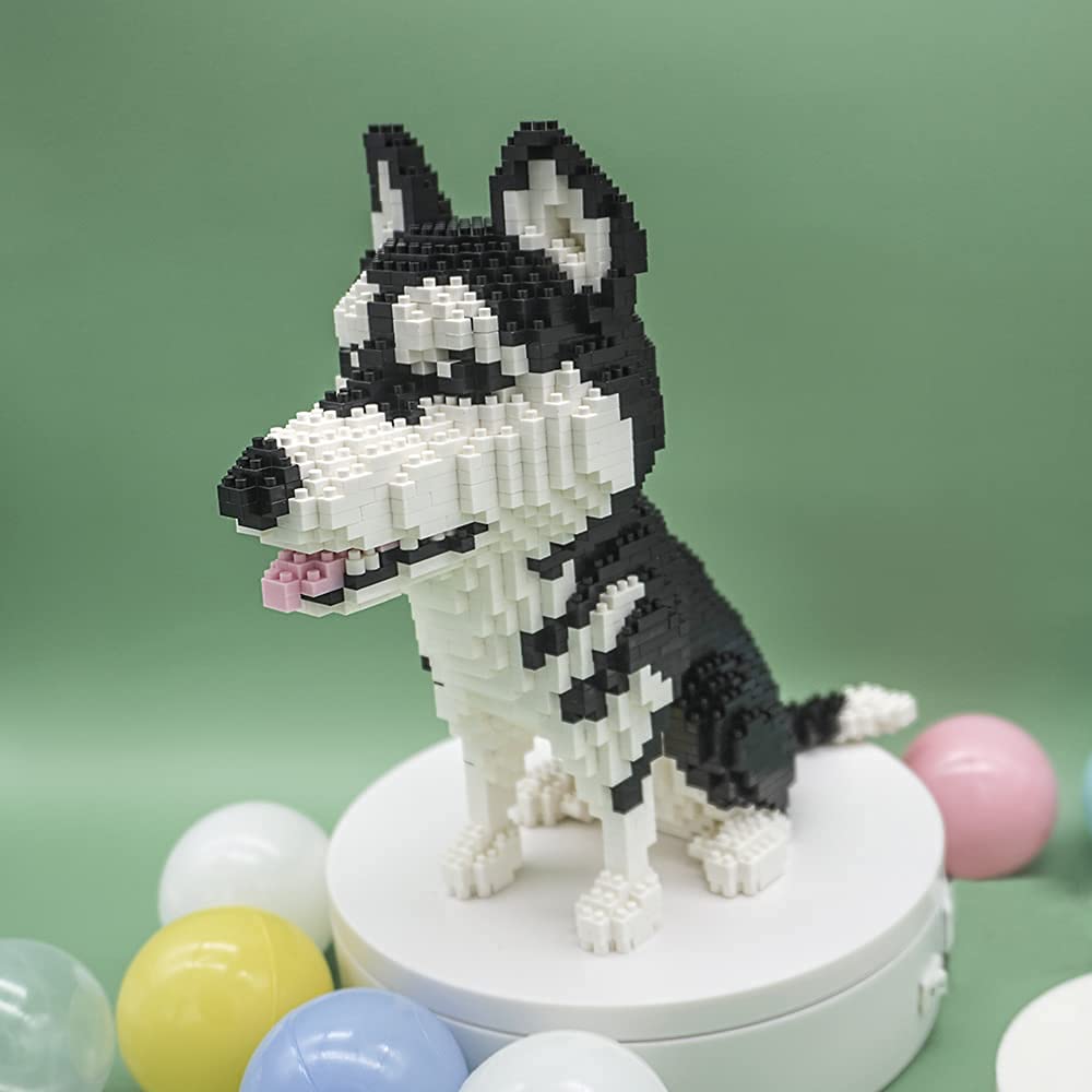 Uvini Building Blocks, 1900 Pieces, Bricks Husky, Dog Animal Toy, Interlocking Toy Building Blocks, for Kids & Teens, Non Toxic, Creative Thinking, 8.26x3.55x9.05 inches