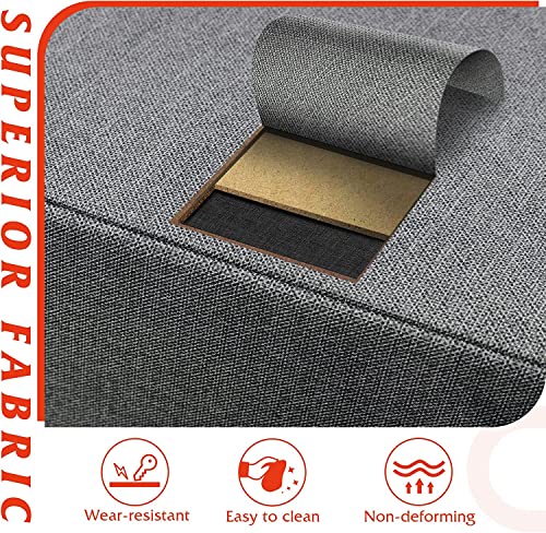 WLIVE Dresser with 4 Drawers, Storage Tower, Organizer Unit, Fabric Dresser for Bedroom, Hallway, Entryway, Closets, Sturdy Steel Frame, Wood Top, Easy Pull Handle, Dark Grey