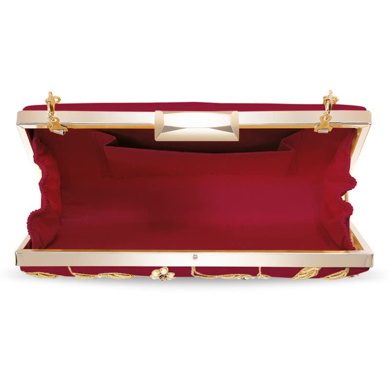 Aheli Indian Clutch Purses for Women Wedding Handmade Evening Handbags Party Bridal Clutch