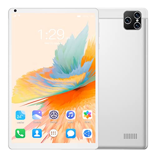 ASHATA 8inch Kids Tablet for Android 10, 2GB RAM 32GB ROM, 5G WiFi Dual Band 3G Net Toddler Tablet, Parental Control, Octa Core CPU, HD IPS Screen, Bluetooth, Low Blue Light Technology(White)