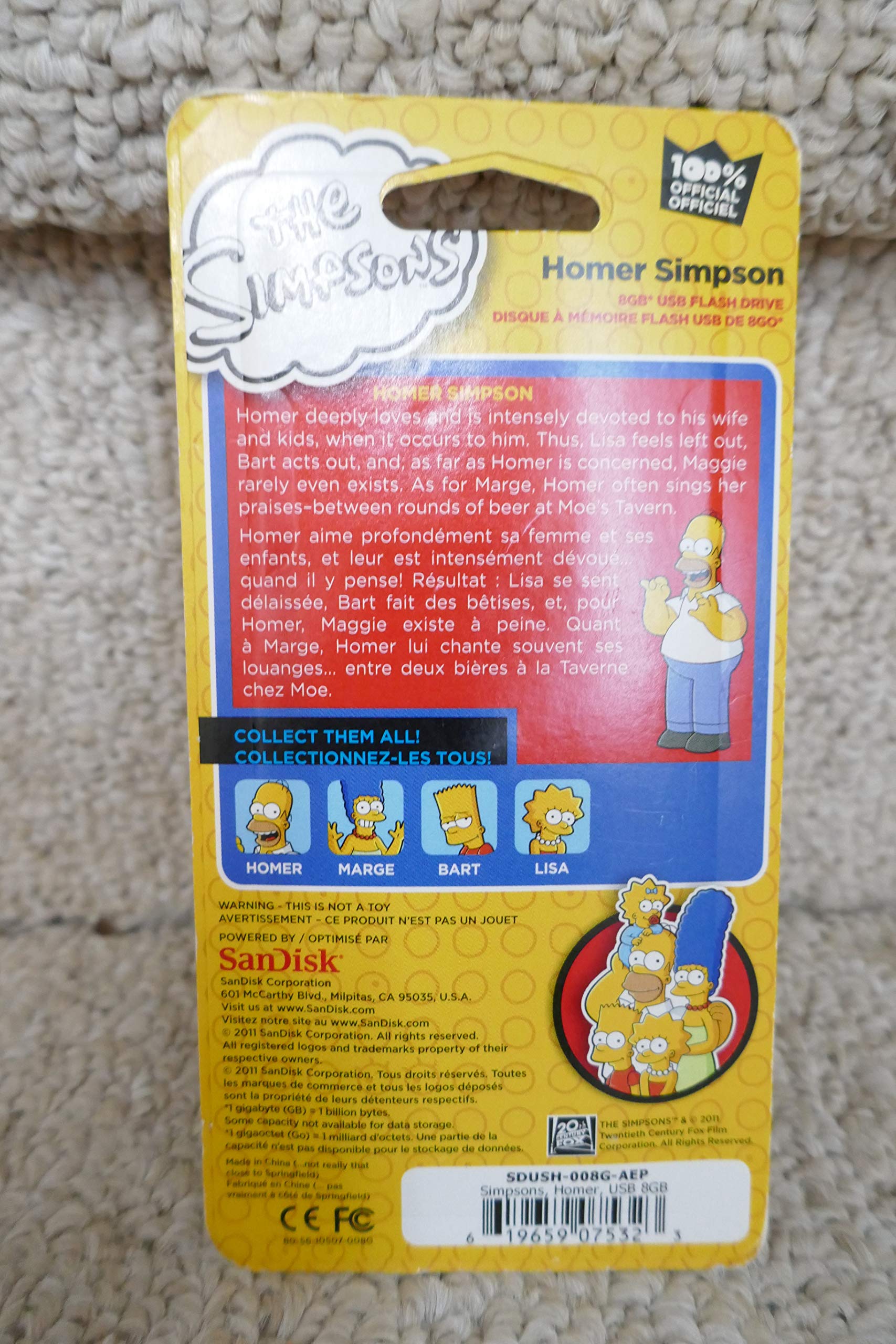 Simpsons Homer 8GB USB 2.0 USB Flash Drive